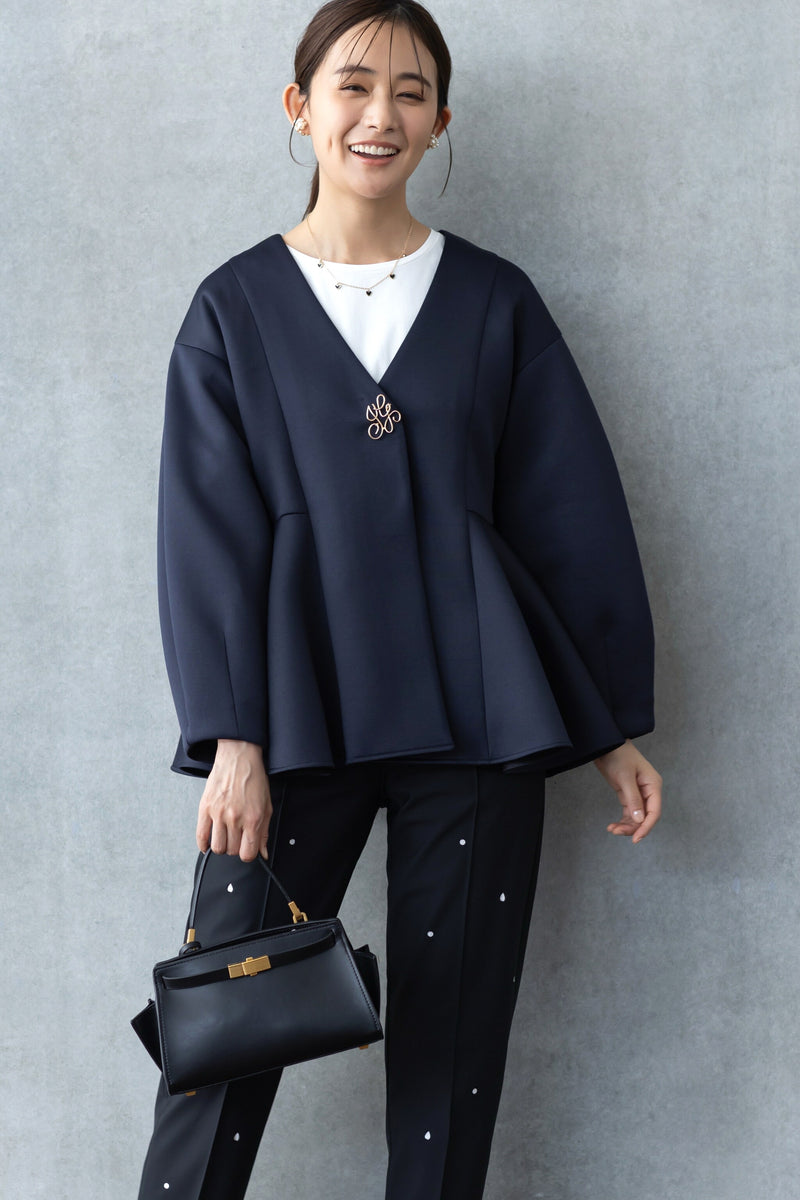 ブローチ付きコンフォートカーデジャケット – Ame no chi Hare